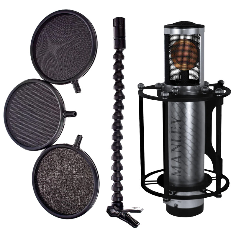 Manley Reference Silver Microphone & FREE Pop Audio Pop Filter – KMR Audio