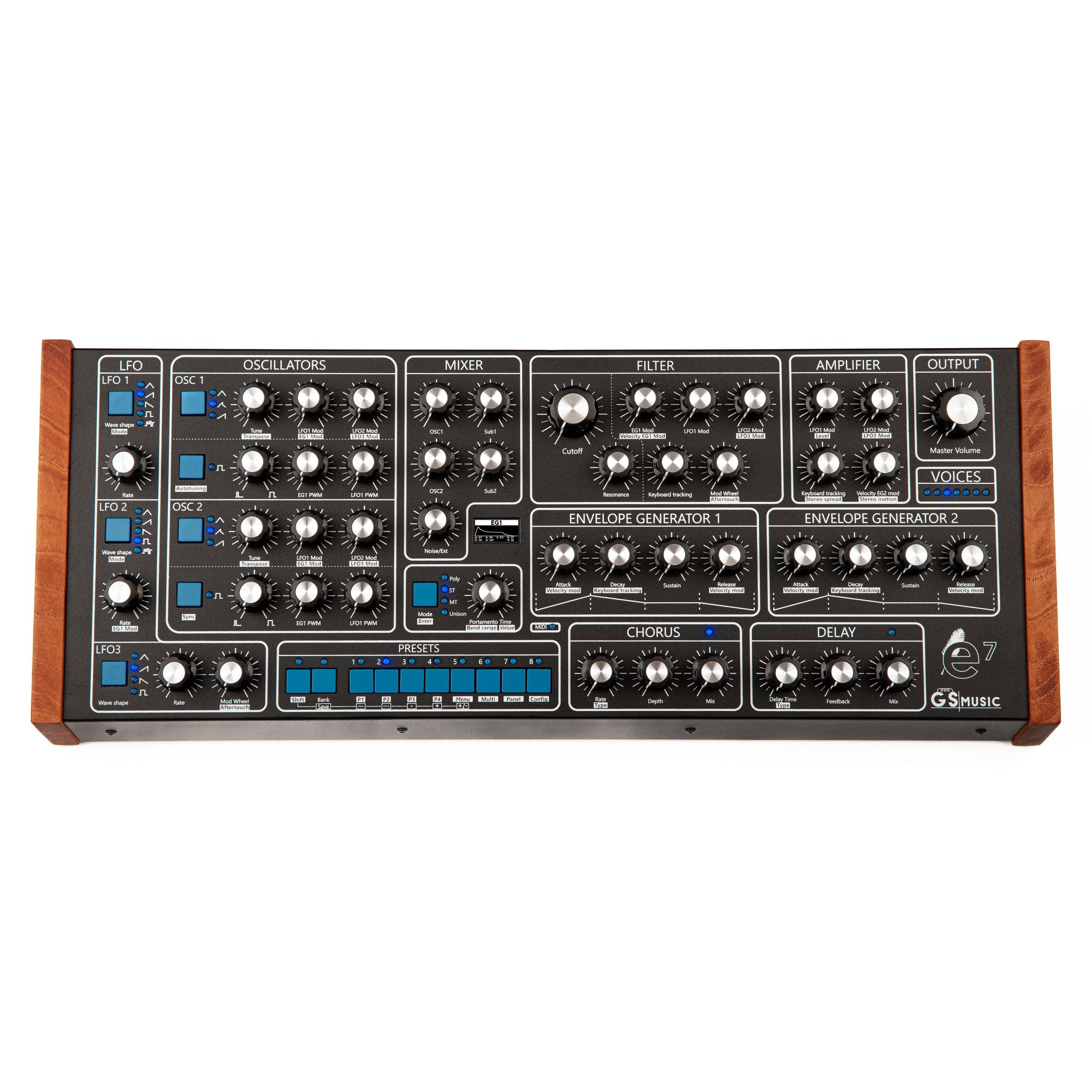 GS Music GS-e7 Black/Blue – KMR Audio