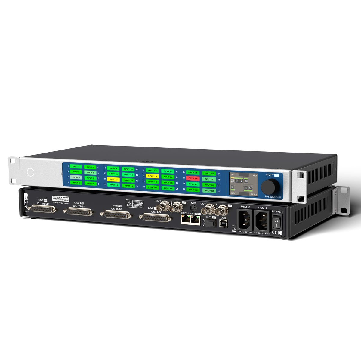 RME M32-AD-PRO-II-D 32 channel AD converter with MADI & DANTE – KMR Audio