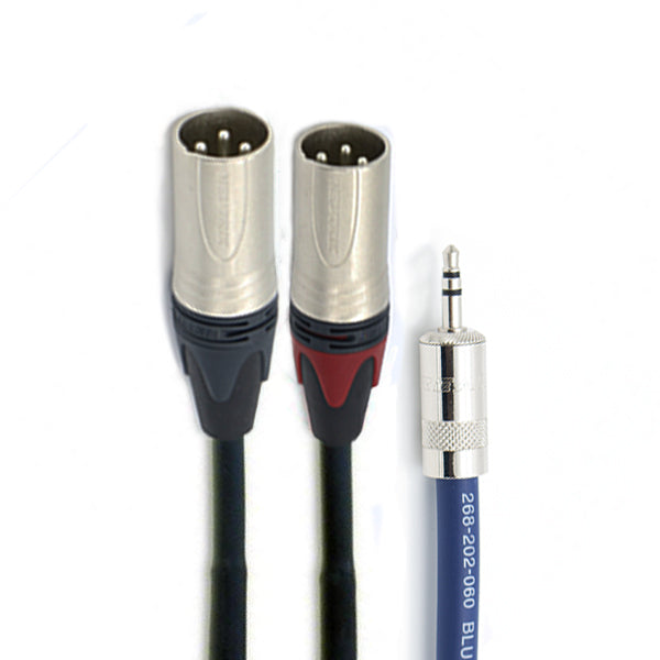 Van Damme Cable Stereo Mini Jack to 2x Male XLR, 3m | KMR Audio